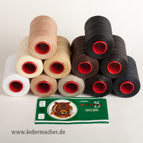 Tiger Ritza 25 Handnähgarn 1,0 mm – Julius Koch Polyester-Garn, gewac ...
